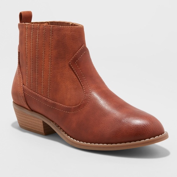 Universal Thread | Shoes | Universal Thread Cognac Western Ankle Boots ...